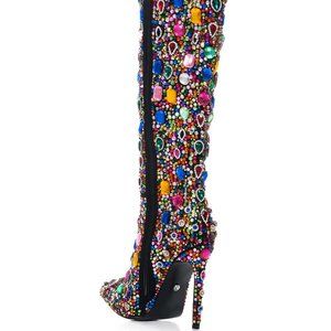 AZALEA WANG | Shoes | Azalea Wang Its Raining Gems Multi Rhinestone Covered Bootbrand New | Poshmark